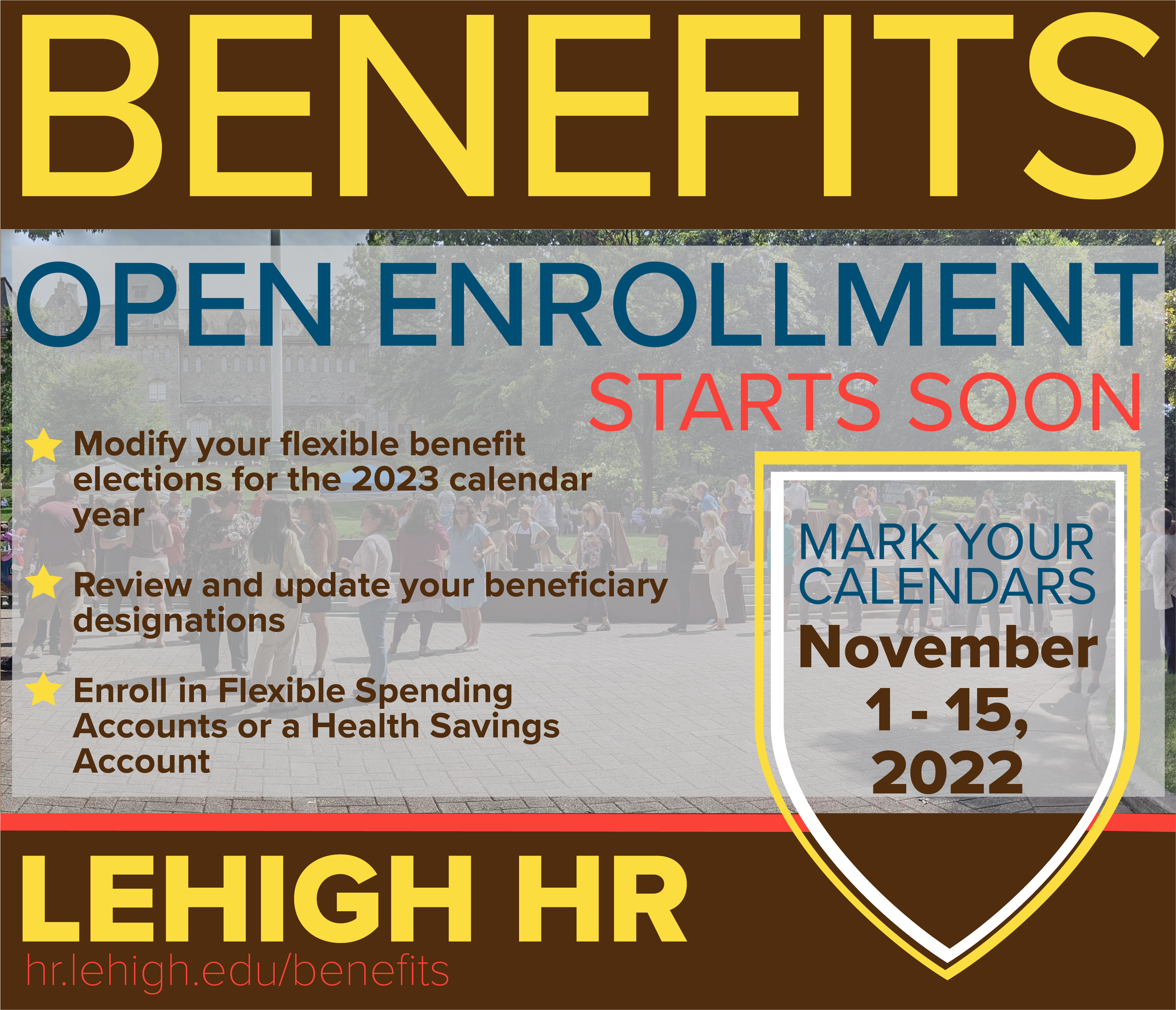 Open Enrollment for 2023 Benefits - November 1 through 15 | Lehigh ...